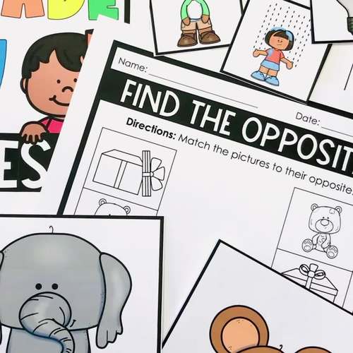 Opposites Antonyms - MEGA PACK by Engaging Early Learners | TPT