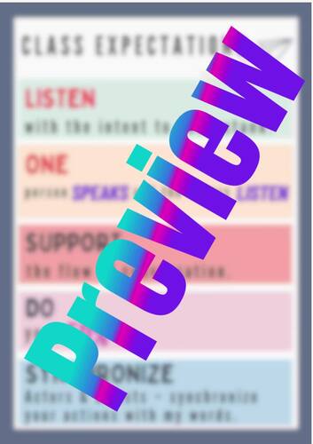 Classroom Rules & Norms Poster – ADI & CI Style by Bisheng Chinese