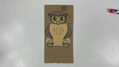Owl Animal Puppet Craft and Speech Therapy Lesson Plans with Visual Support