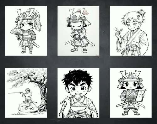 Samurai Kids: Brave Little Warriors Coloring Book by Colorful Creations Hub