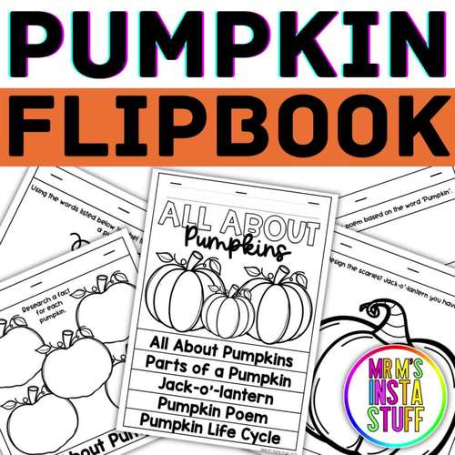 Halloween Flipbook All About Pumpkins by MrM'sInstaStuff | TPT
