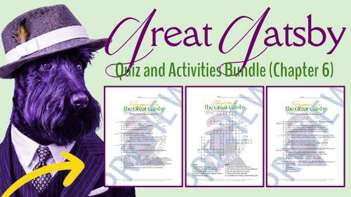 The Great Gatsby Chapter 6 Quiz, Analysis Worksheet, and Vocabulary ...