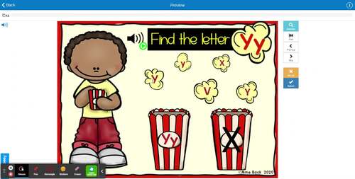 BOOM Cards: Popcorn Letter Recognition Part 2 by GroovyGarden | TPT