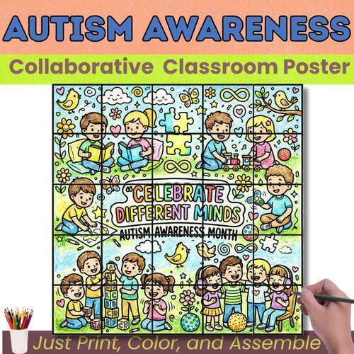 Autism Awareness Month Collaborative Poster | Celebrate Different Minds