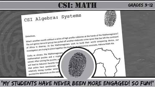 Operations & Expressions CSI Math Puzzles - Printable & Digital Review Game