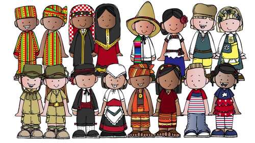 World Kids clip art 3 Around the world clip art Kidlettes COLORED Version