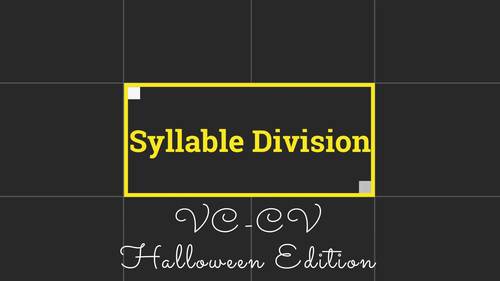 Halloween VCCV Orton Gillingham Syllable Division BOOM Divide VC-CV ...