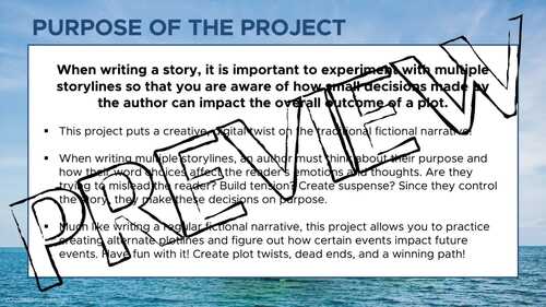 Choose Your Own Adventure! Interactive Slideshow Project with Worksheet ...