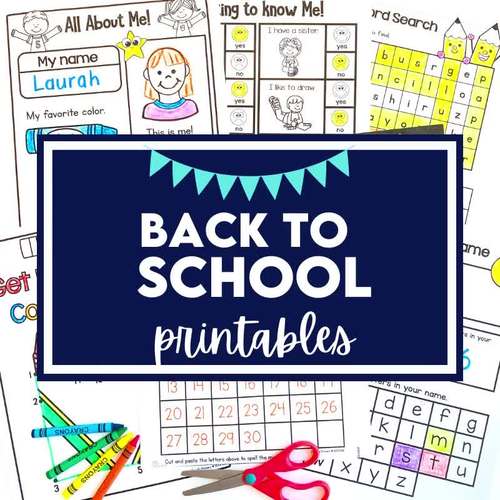 Back to School Printables with Boom Cards by Clearly Primary | TpT