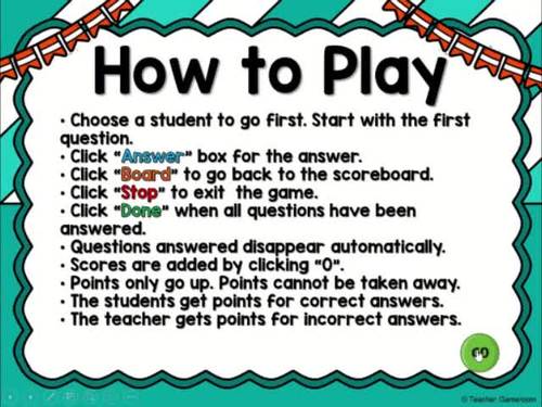 Using Commas in Sentences Teacher vs Student Game #1 by Teacher Gameroom