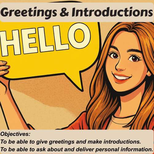 ESL Greetings & Introductions Lesson: Names, Nationalities & Personal ...