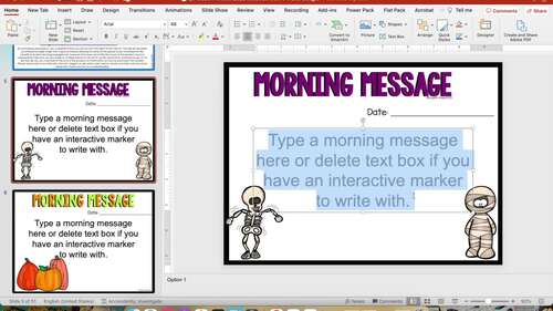 October 2025 Google and PowerPoint Calendar/Morning Meeting by Leigh Majer