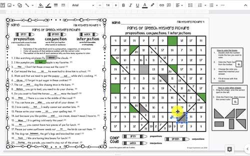 24 SEASONAL Color by Parts of Speech Grammar Mystery Pictures BUNDLE