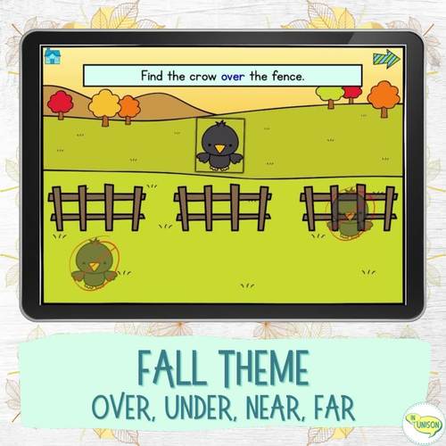 Fall Spatial Concepts Boom Cards™ Over Under Near Far | TPT