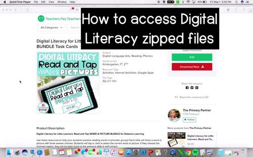Digital Literacy for Little Learners: Read and Tap THE BIG BUNDLE Task ...