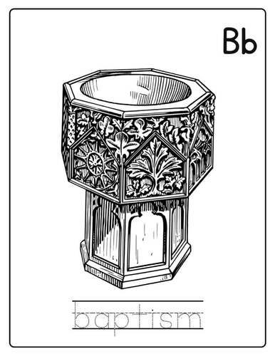Catholic Alphabet Coloring & Writing Book by LITURGICAL HOMESCHOOL