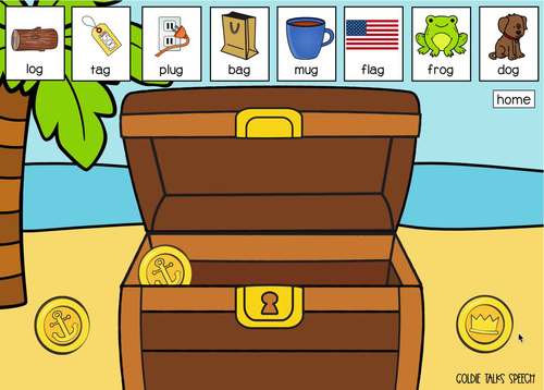 Pirate's Gold Articulation Game Boom Cards | Speech Therapy | TPT