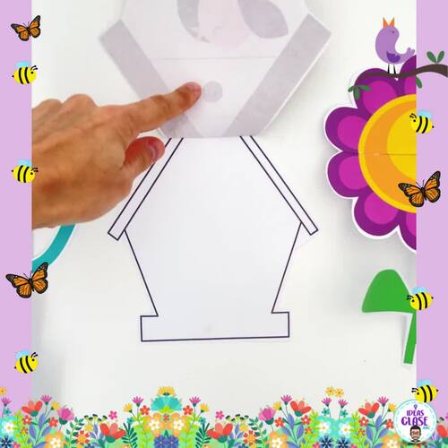 Spring craft writing foldable templates by Ideas Clase abc | TPT