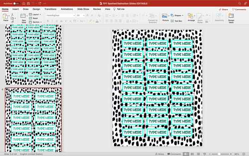 EDITABLE Spotted Dalmatian Black and White Brush Stroke LABELS! 6colors ...