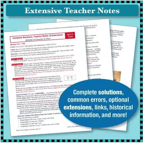 April 15 Math & Art Puzzle: Leonardo da Vinci | Daily Mixed Review