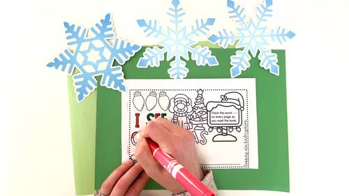 I See Christmas - Christmas themed Emergent Reader Book, printable book