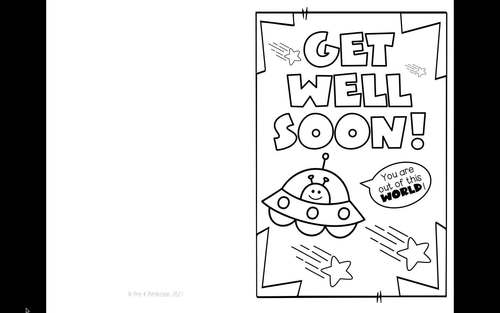 feel better soon block letter coloring pages
