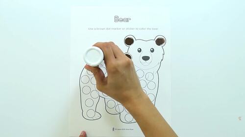 Brown Bear Brown Bear Activities Bingo Dauber Printables | Dot Stickers