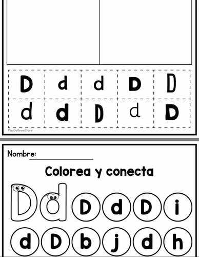 Letter D Worksheets | Spanish Version - Bilingual Ed. | PreK ...