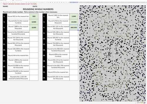 HALLOWEEN Rounding Whole Numbers Pixel Art Math Digital Resource ...