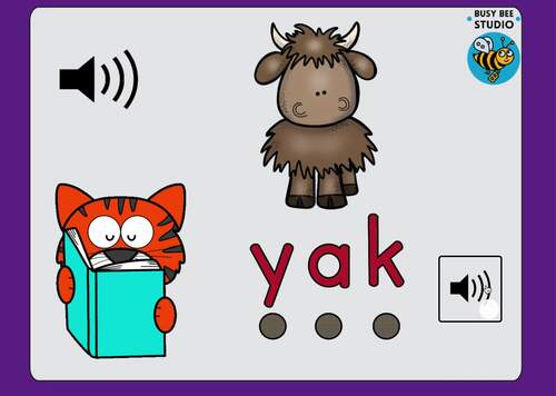 CVC Words Short A Boom Cards with Audio by Busy Bee Studio | TPT