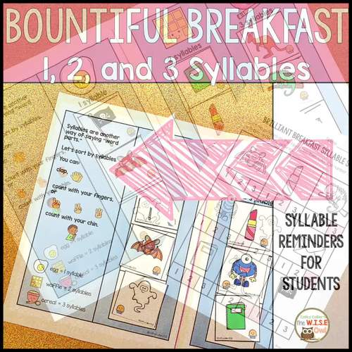 Syllable Sort Kindergarten File Folder Games Centers Science of Reading