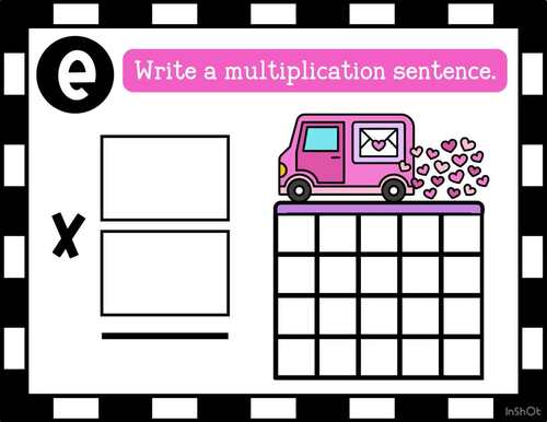 Valentine’s Day Multiplication Arrays + Area Task Cards | Mixed Facts 0–10