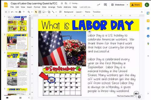 Labor Day Worksheets and Activities, American Holidays History Timeline ...