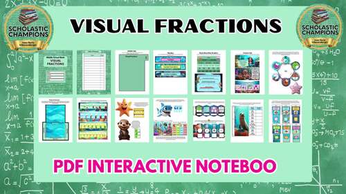 VISUAL FRACTIONS * Interactive Notebook Journal * Middle School Math