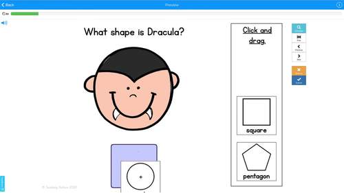 Dracula 2D Shape Matching | Halloween Math Boom Cards by Teaching Autism
