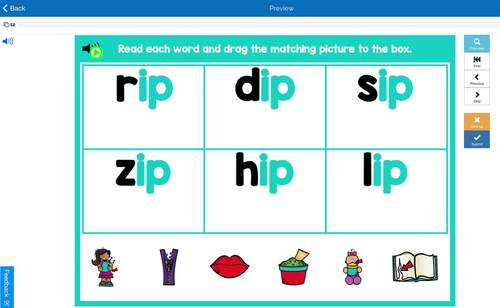 Ip Word Family Boom Cards™ by Freckled in Kinder | TPT