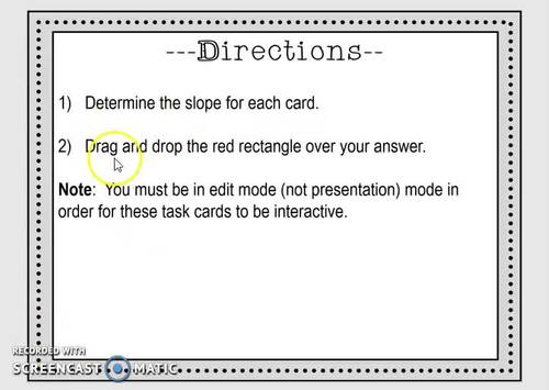 Finding Slope Task Cards, Print and Digital Interactive Google Slides™