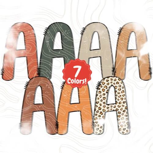 Thanksgiving Bulletin board letters and Number | Fall Doodle Alphabet