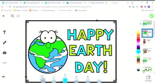 Digital Earth Day | Power Point | Seesaw | Google Slides by Ms Herraiz