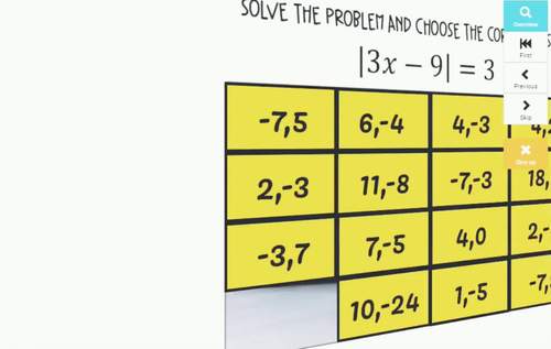 Two Step Absolute Value Equations Picture Reveal Boom Cards--Digital ...