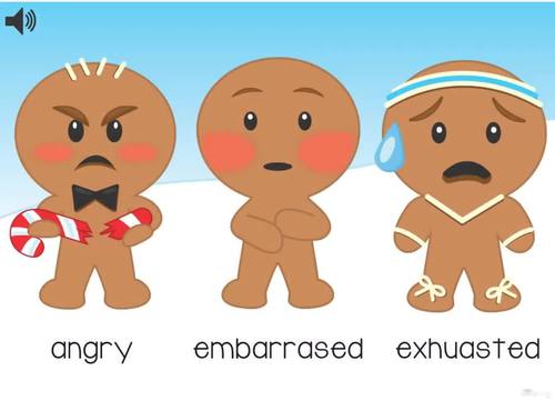 Gingerbread Emotions & Feelings BOOM CARDS - Winter SEL Activity Health ...