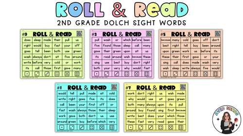 Second Grade High Frequency Sight Word Worksheets | Roll and Read Games