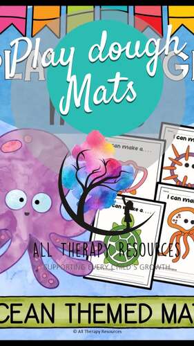 FINE MOTOR SKILLS - Ocean Themed Play Dough Mats by All Therapy Resources