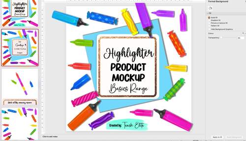 Highlighters Mock-up png images by Teach Elite | TPT