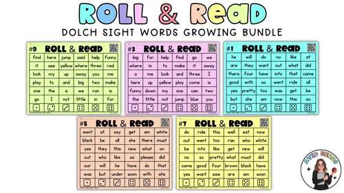 Roll and Read Dolch High Frequency Sight Word Games | Growing Bundle