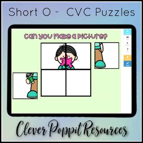 BOOM CARDS - Phonics - CVC Puzzles and Word Match - Short O | TPT