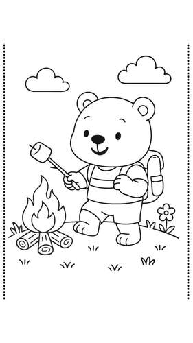 Bear Coloring Pages – Cute Animal Theme for Preschool & Kindergarten