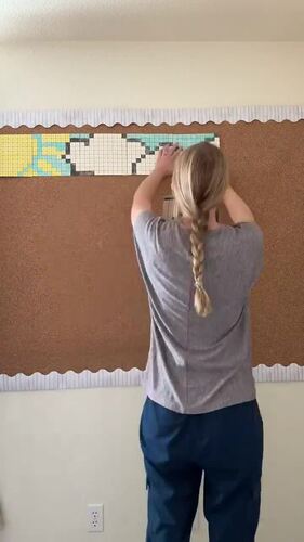 Spring Bulletin Board Activity│Collaborative Coloring Poster│Editable