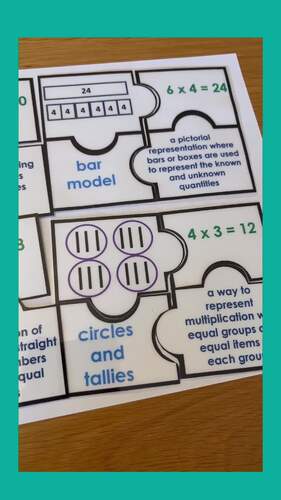 Multiplication Vocabulary Puzzles - Multiplication Models Practice 3rd ...