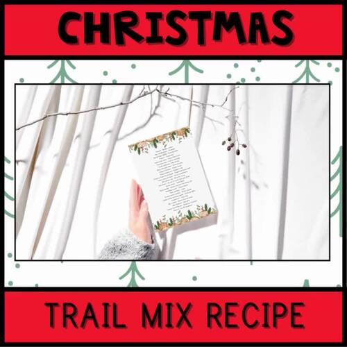Christmas Trail Mix Recipe Activity by Miss Crissie's Creations | TPT